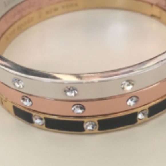 kate spade | Jewelry | Kate Spade Set In Stone Hinged Bangle Silver ...